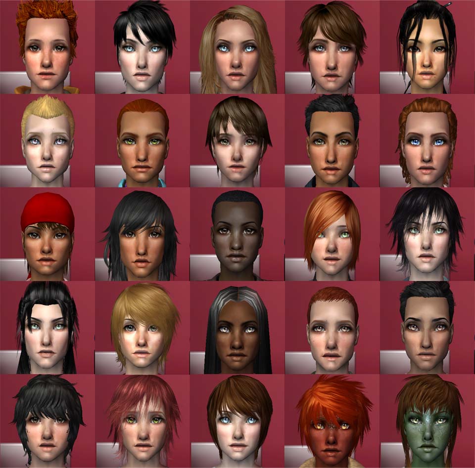 Mod The Sims Full CAS Face Replacement Set All Ages 26 Templates 